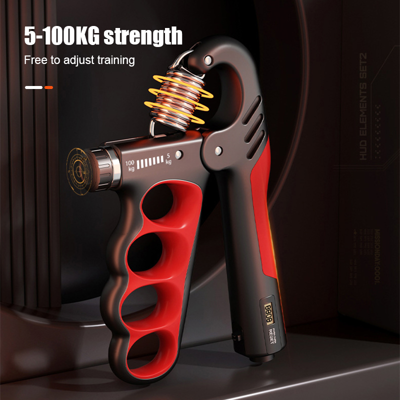Spring Hand Grip 5-100KG Adjustable Electronic Counting Hand Gripper ...