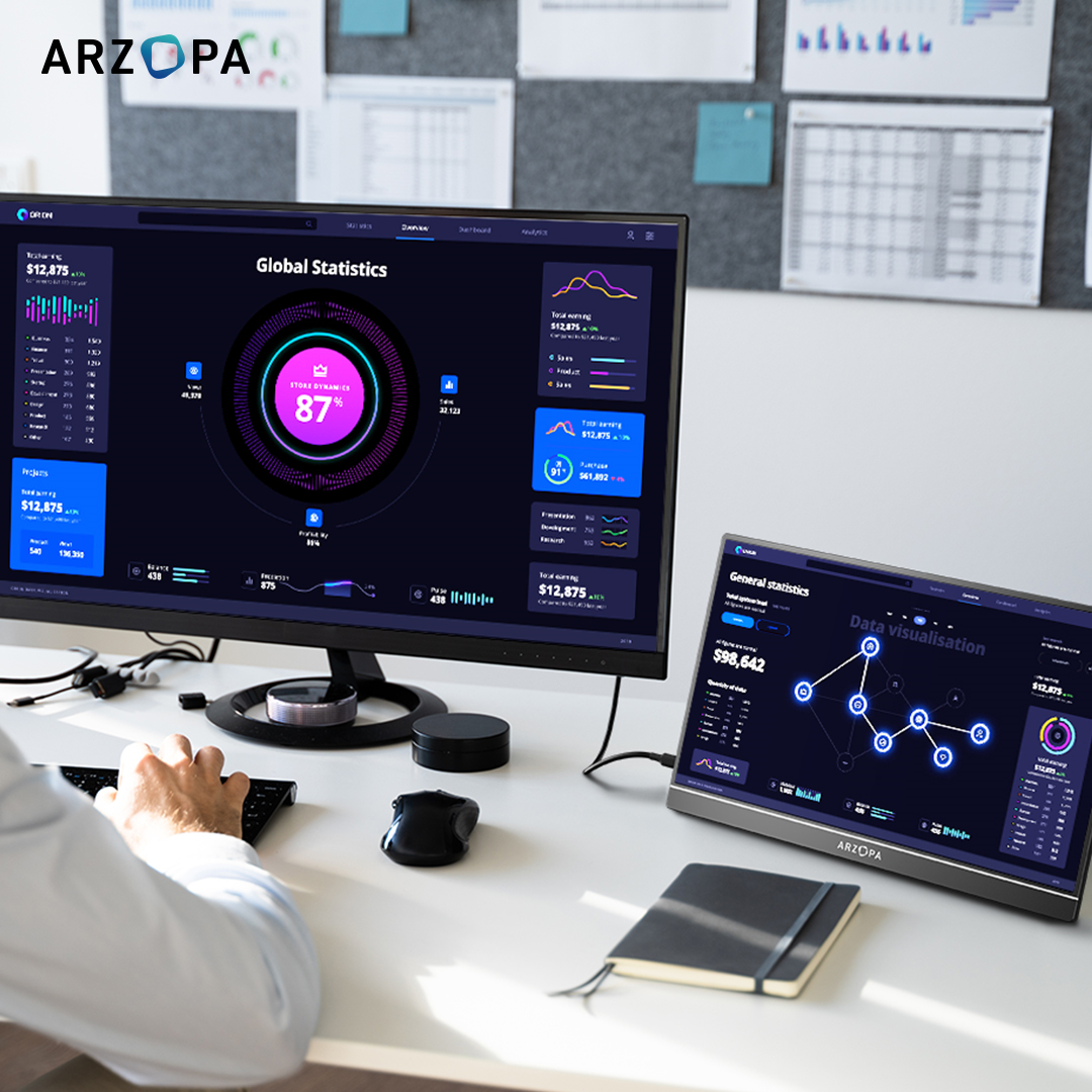 Arzopa Z1RC 2.5K Portable Monitor | Brilliant QHD Display 16.0 Inch ...