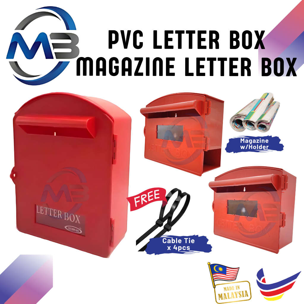Peti Surat Plastik | Red PVC Letter Box Magazine Letter Box Magazine ...