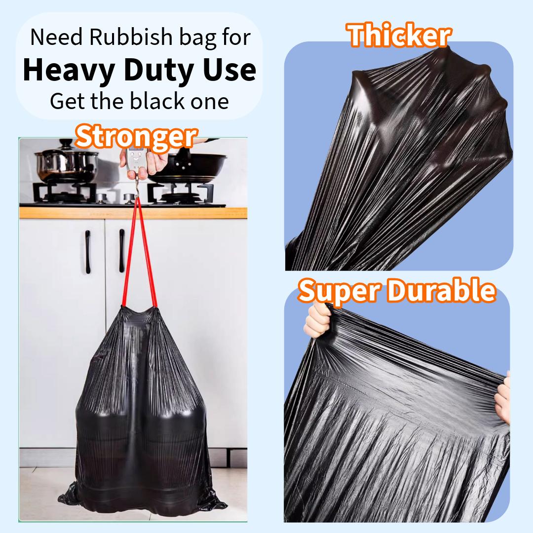 Mr.Ing Drawstring Plastic Trash bag 100pcs thick garbage bag | Shopee ...