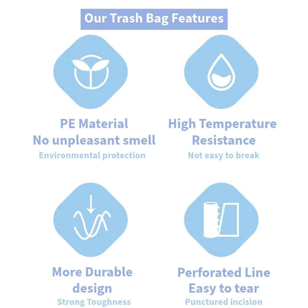 Mr.Ing Drawstring Plastic Trash bag 100pcs thick garbage bag | Shopee ...