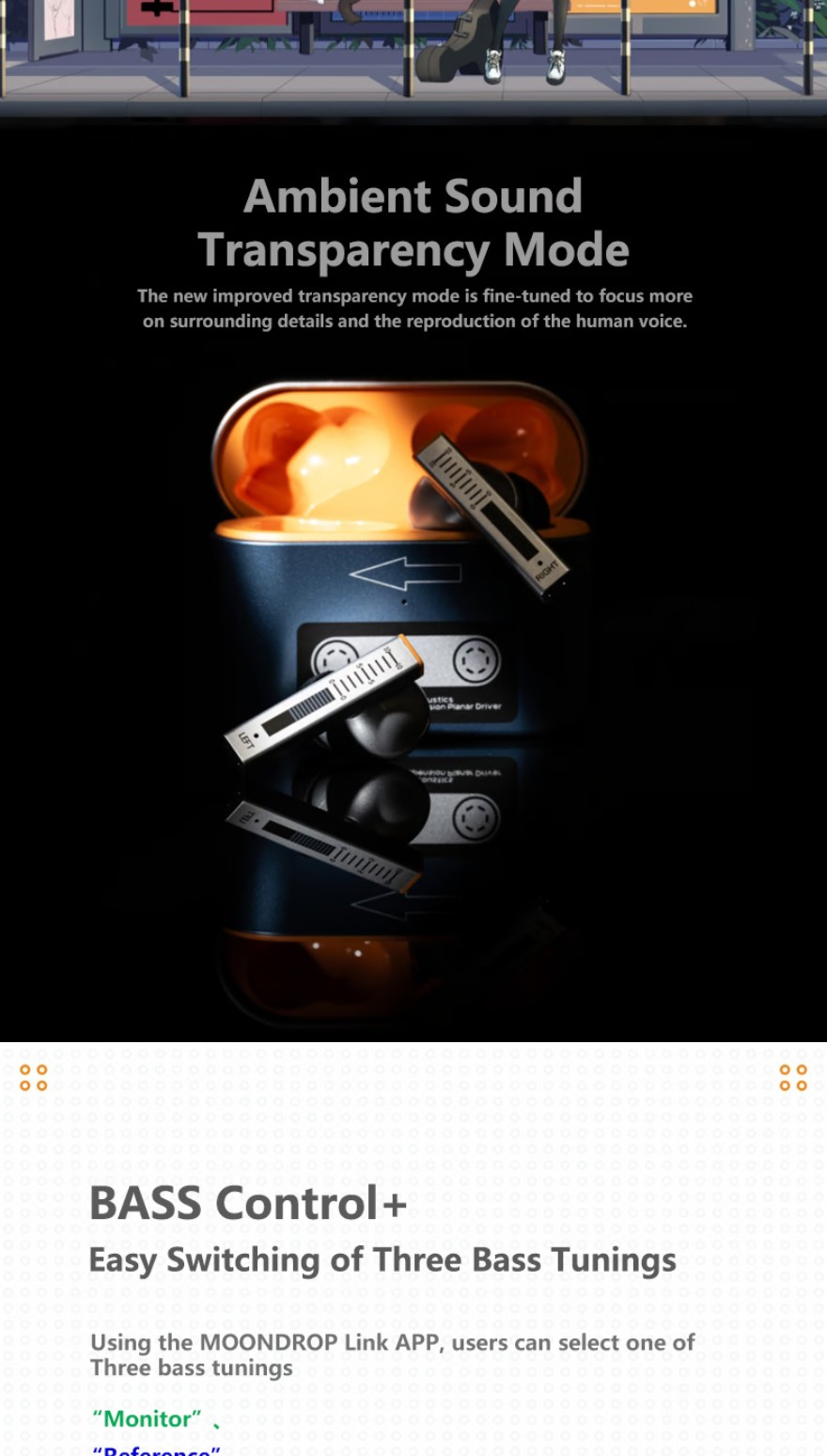 Moondrop Golden Ages, True Wireless Earbuds: 13mm Planar Driver, Multi-Protocol Lossless, Hi-Res ...