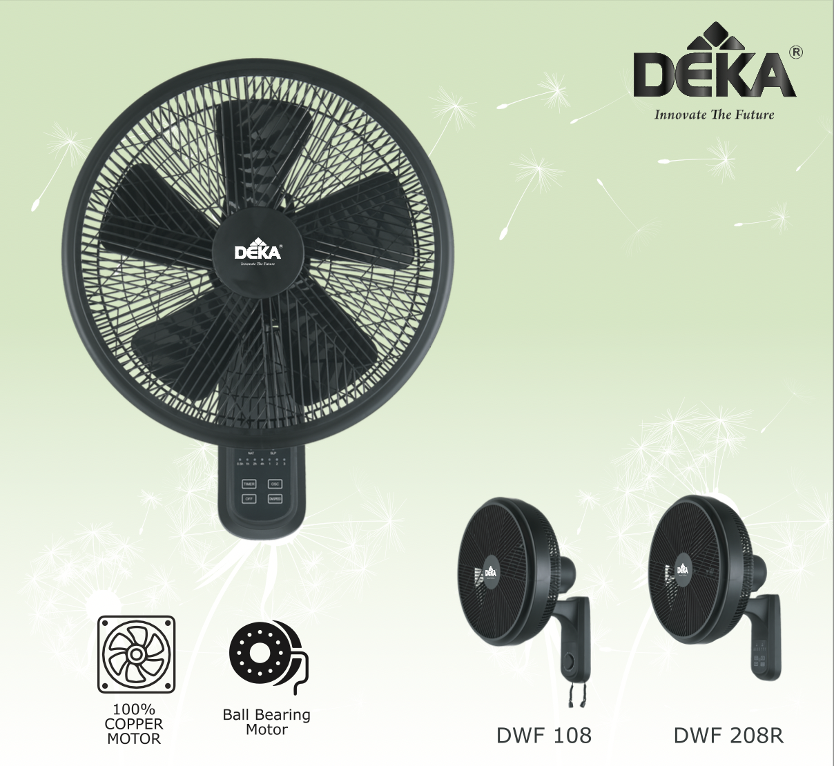 Panasonic Rezo Alpha Arena DEKA W10 W20 16" 18" 20" Wall Fan Remote ...