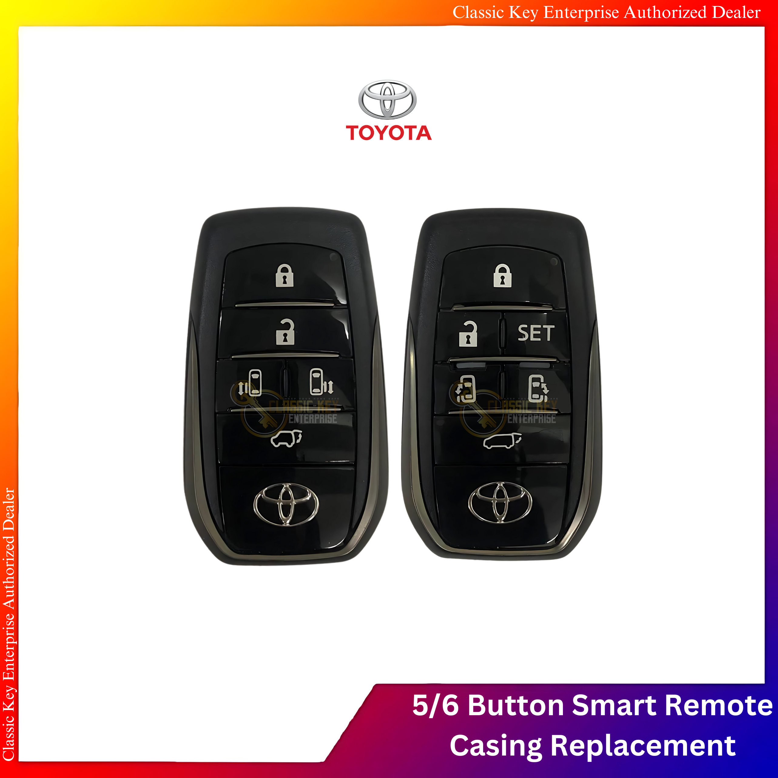 TOYOTA 5/6 Button Smart Remote Casing Replacement Car Key Toyota ...