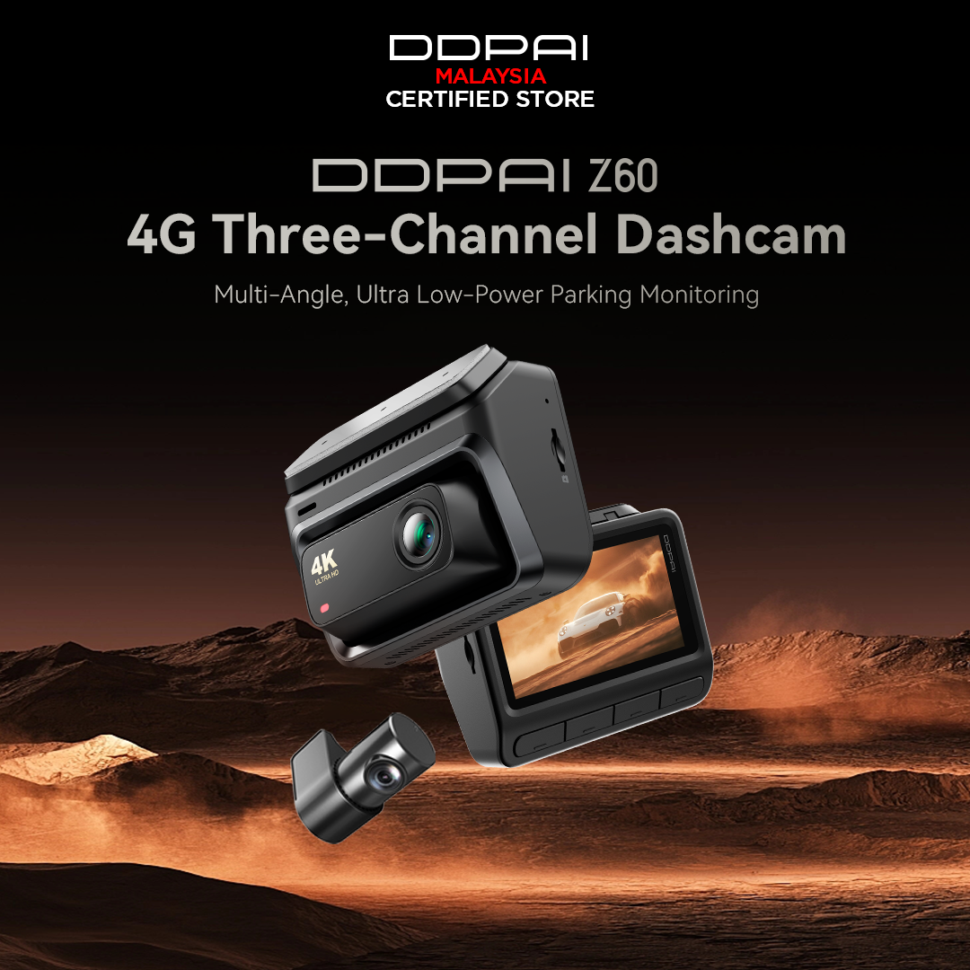 DDPAI Dash Cam Z60 Dual GPS 4G Three-Channel 4K 1080P NIGHT AI ISP 24h ...
