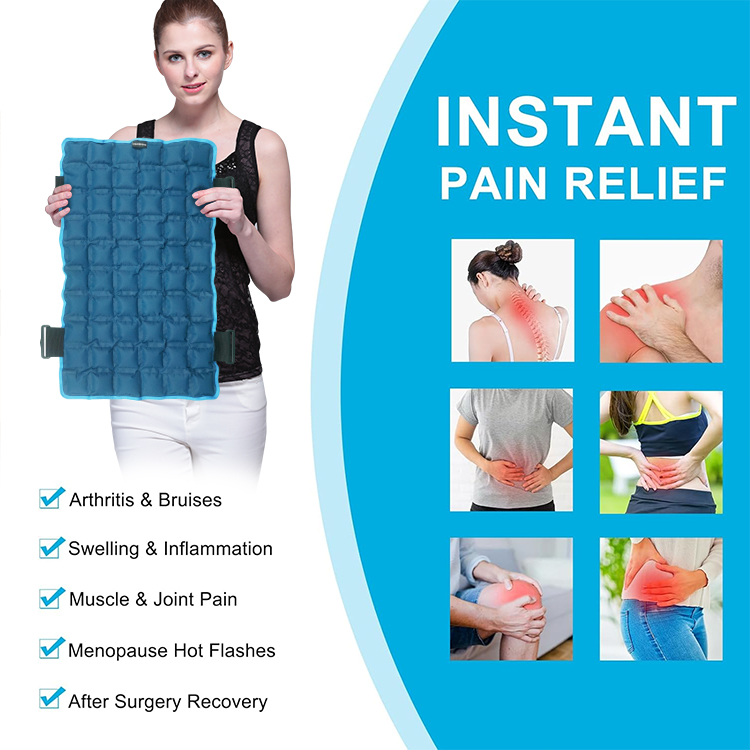 Large Ice Pack for Back Reusable Gel Ice Wrap for Relieve Pain Cold Hot ...