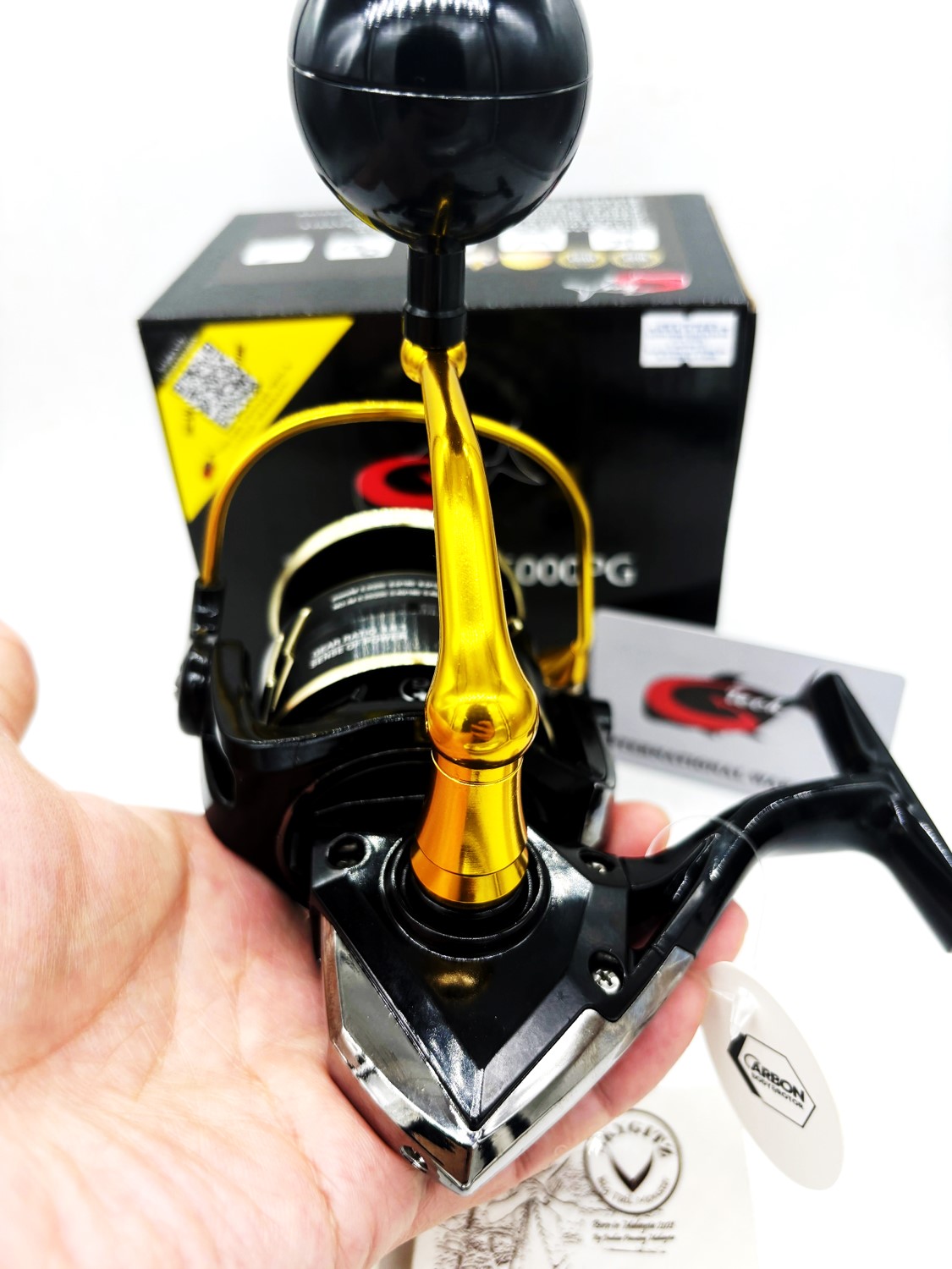 GTECH CARBON SPIN SW Spinning Laut Metal Body FISHING REEL Japan Power ...