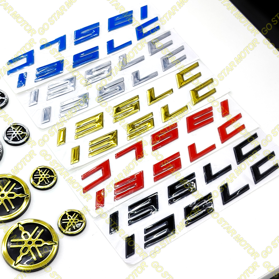 YAMAHA LC135 135LC FI V1 V2 V3 V4 V5 V6 V7 V8 Emblem Sticker Logo 3D ...