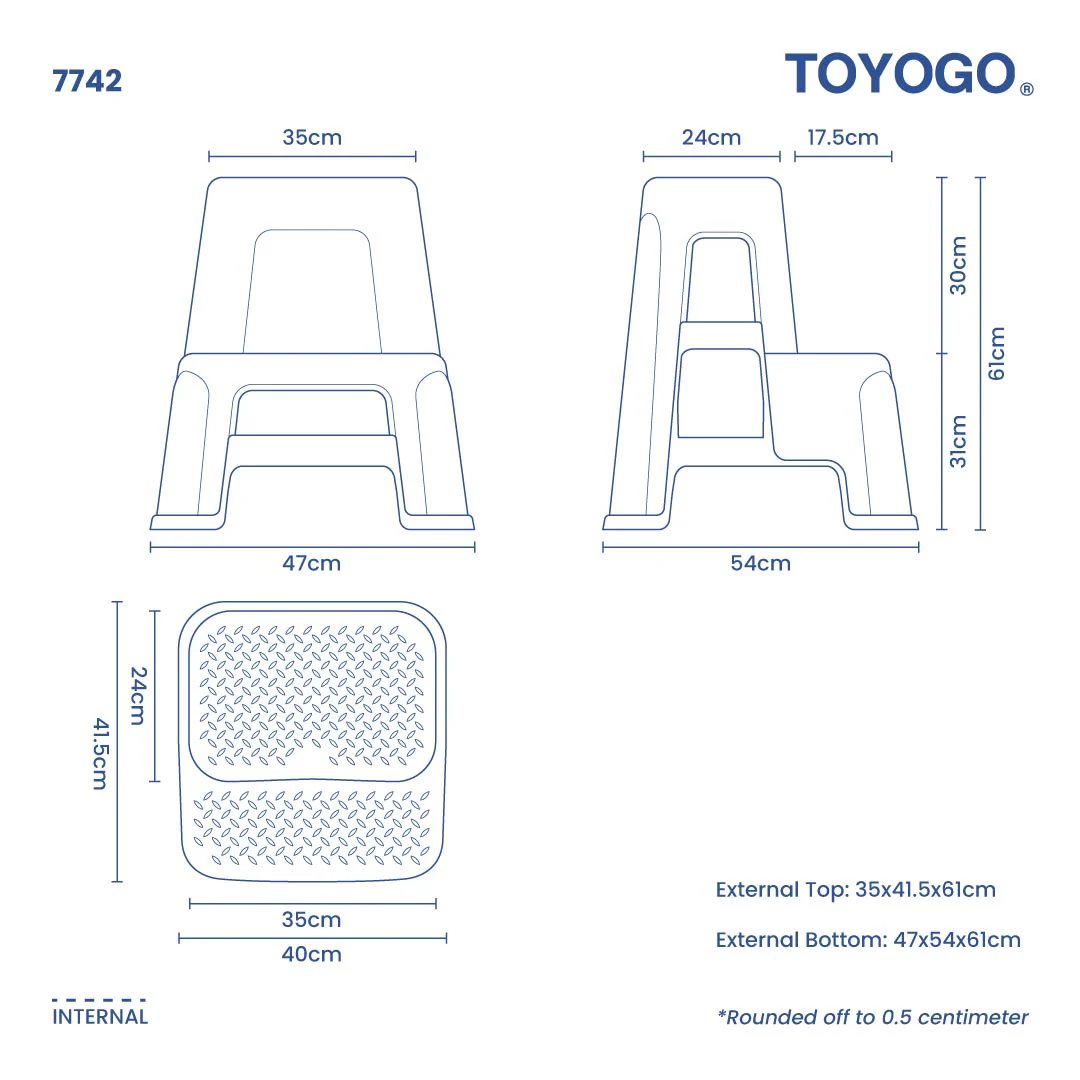 TOYOGO 2 Step Plastic Ladder 7742 [2 units] | Shopee Malaysia