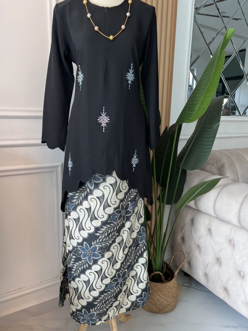 (NO DIAMOND SET) VOL2.0 SCALLOP CIK SURI RIAU KURUNG KAIN PLATTED SUSUN ...