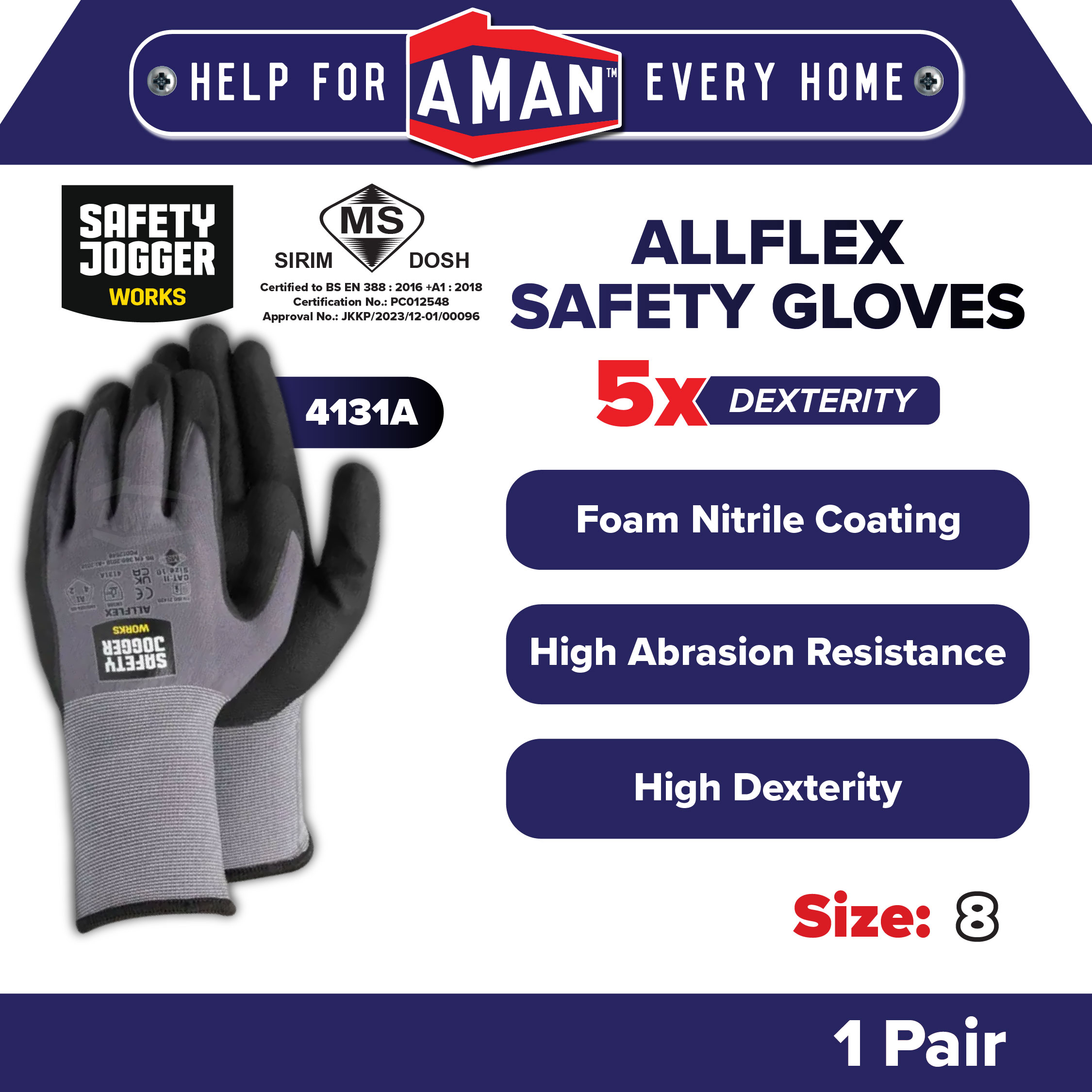 SAFETY JOGGER Allflex Nylon Spandex High Quality Industrial Protective ...