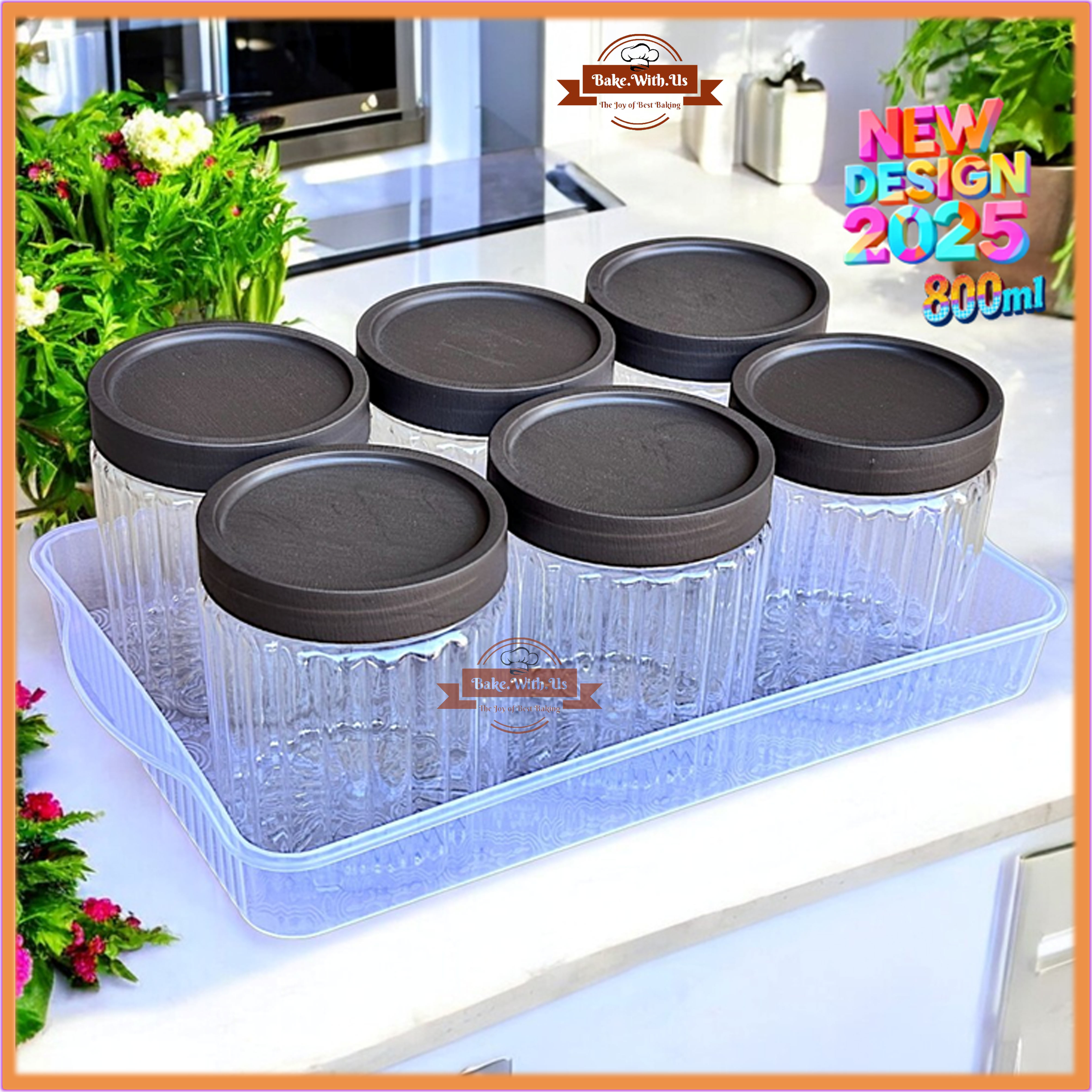 6pcs Set Bekas Kuih Raya Set 800ml/Cookies Container Set /Bekas Kuih ...