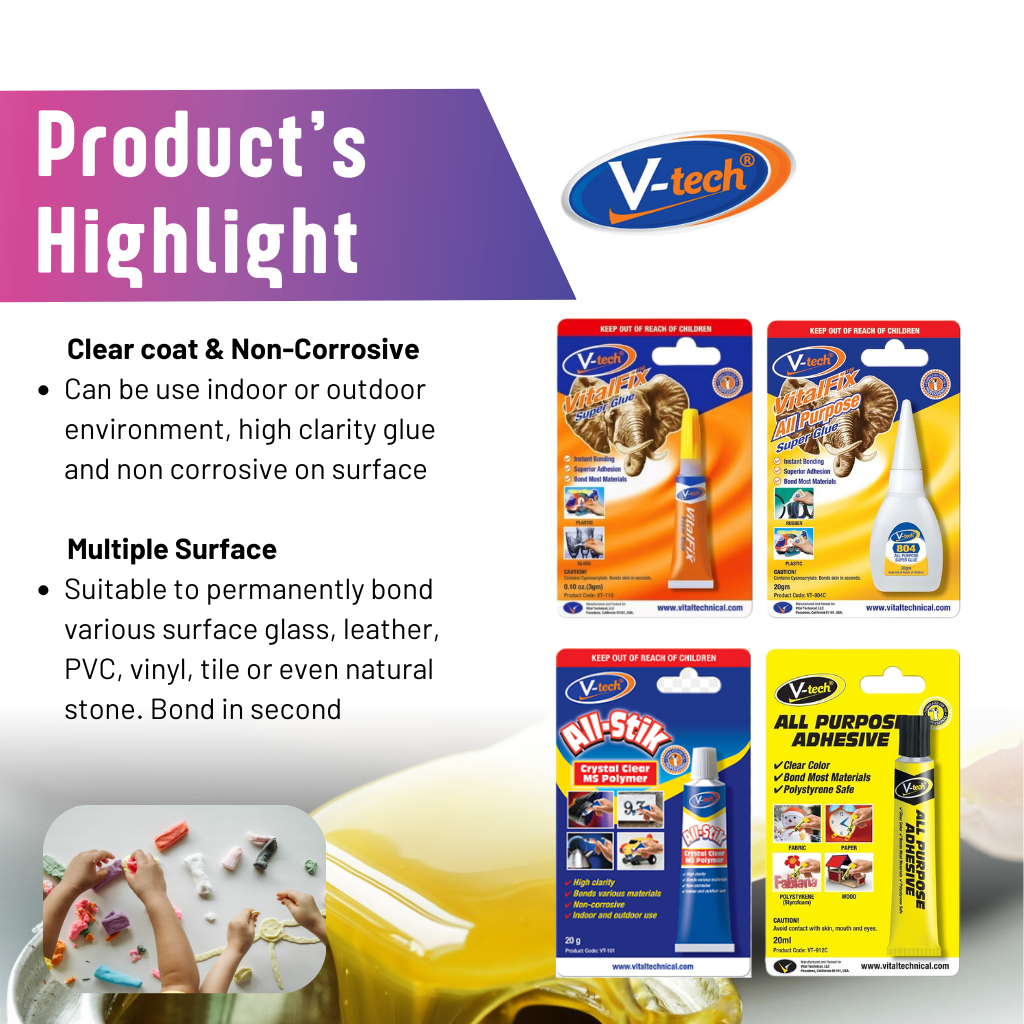 V-Tech Super Glue | VTech Sealant | VT-110, VT-804C, VT-126, VT-118, VT ...