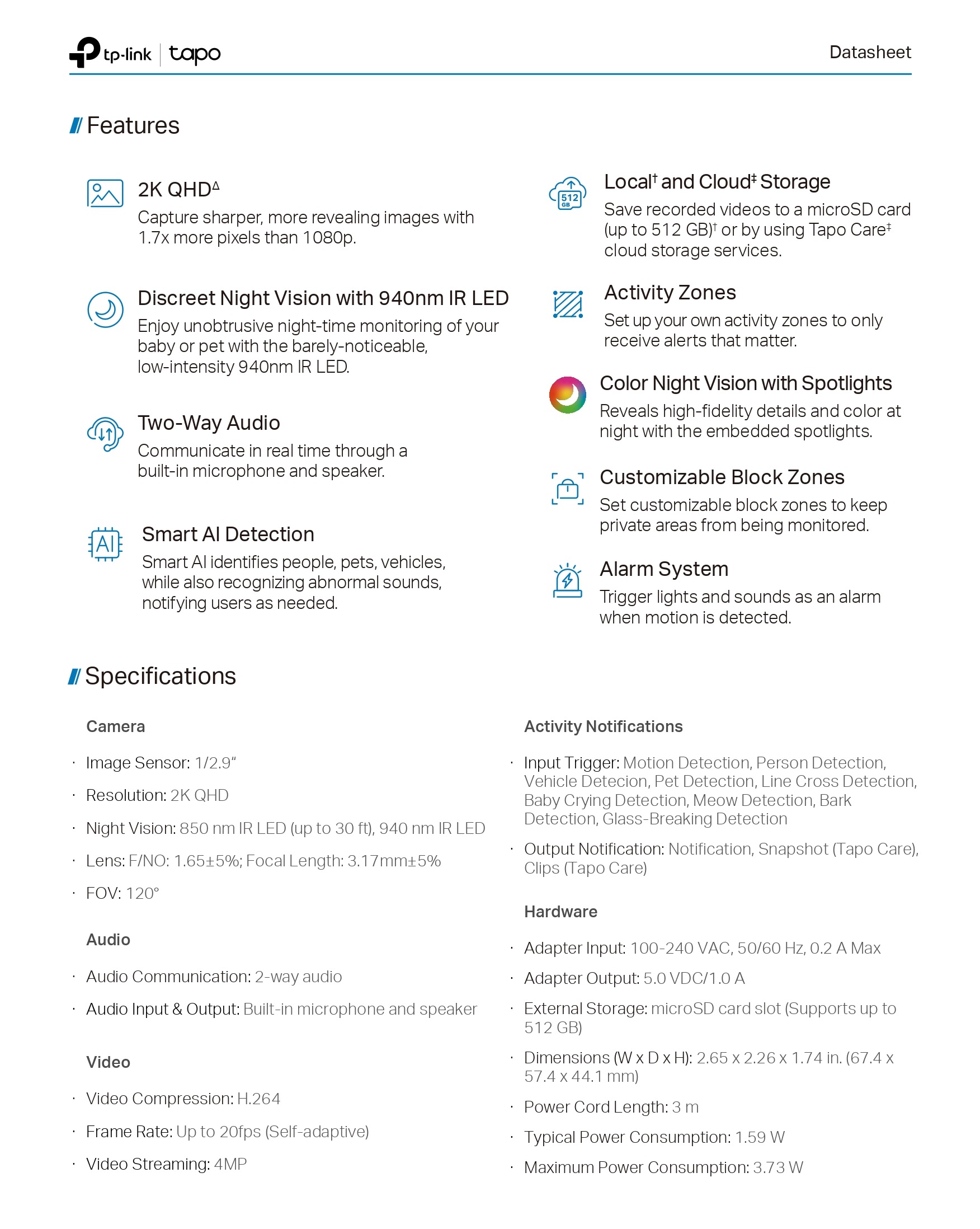 TP-LINK TAPO C100 / TC60 / TAPO C110 / TAPO C120 FULL HD / 2K INDOOR ...