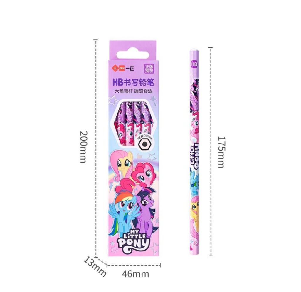 School Supplies Little Pony Cartoon HB 2B Pencil Set Kindergarten Girls ...
