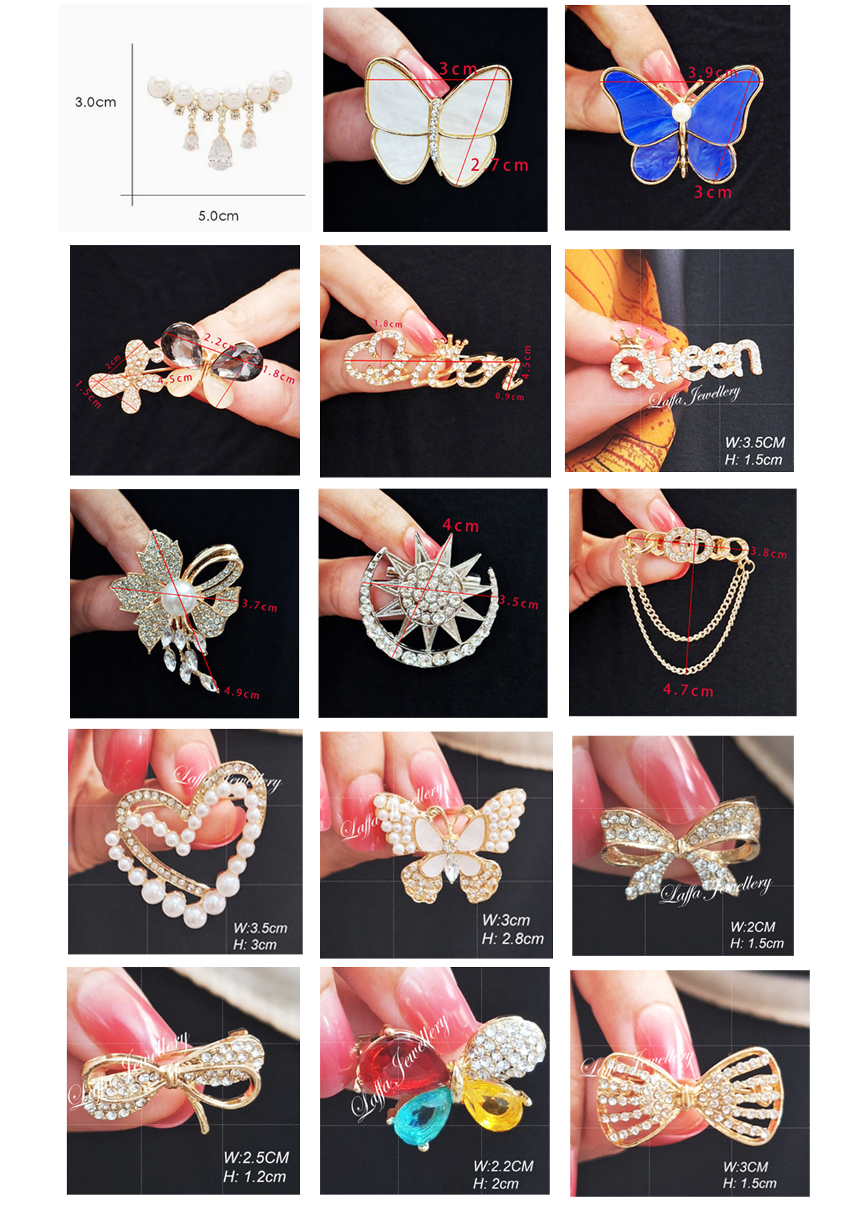 Fashion Brooch Buckle Corsage Small Pin Safety Pin Fixed Clothes Women