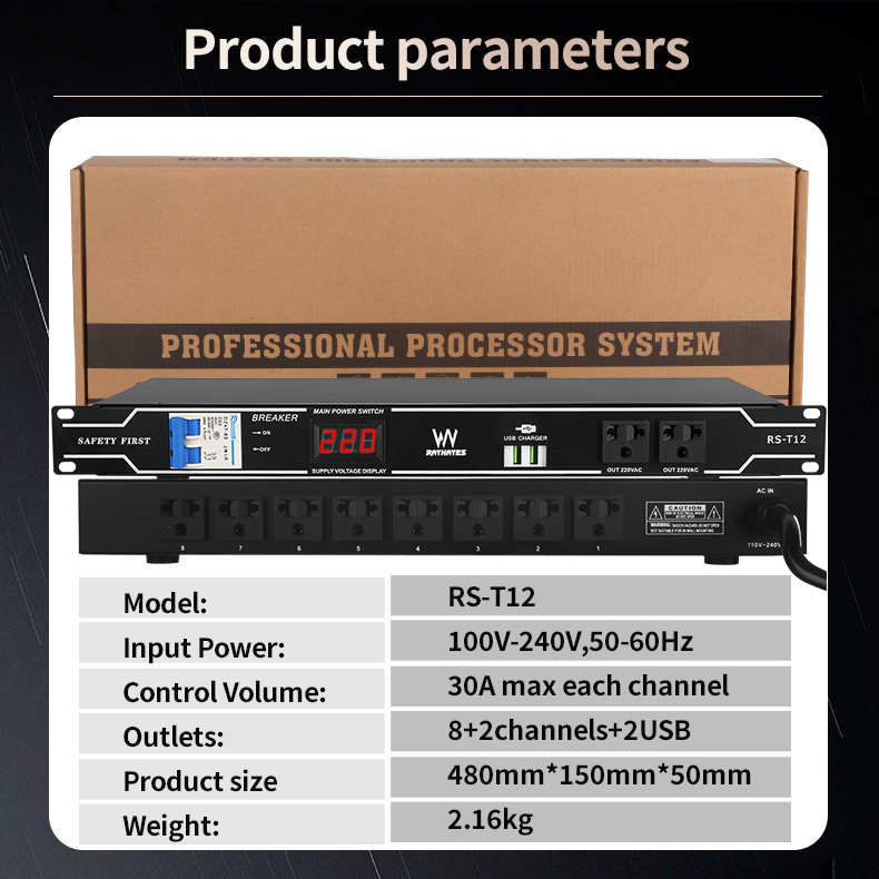 RAYHAYES 10-Channel Power Switch Controller with Digital Volt Meter ...