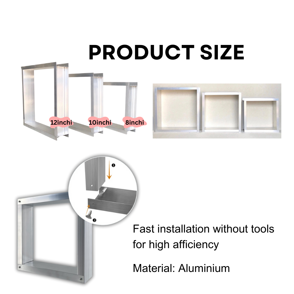 ALUMINIUM EXHAUST FAN FRAME 8” / 10” / 12” SQUARE | Shopee Malaysia
