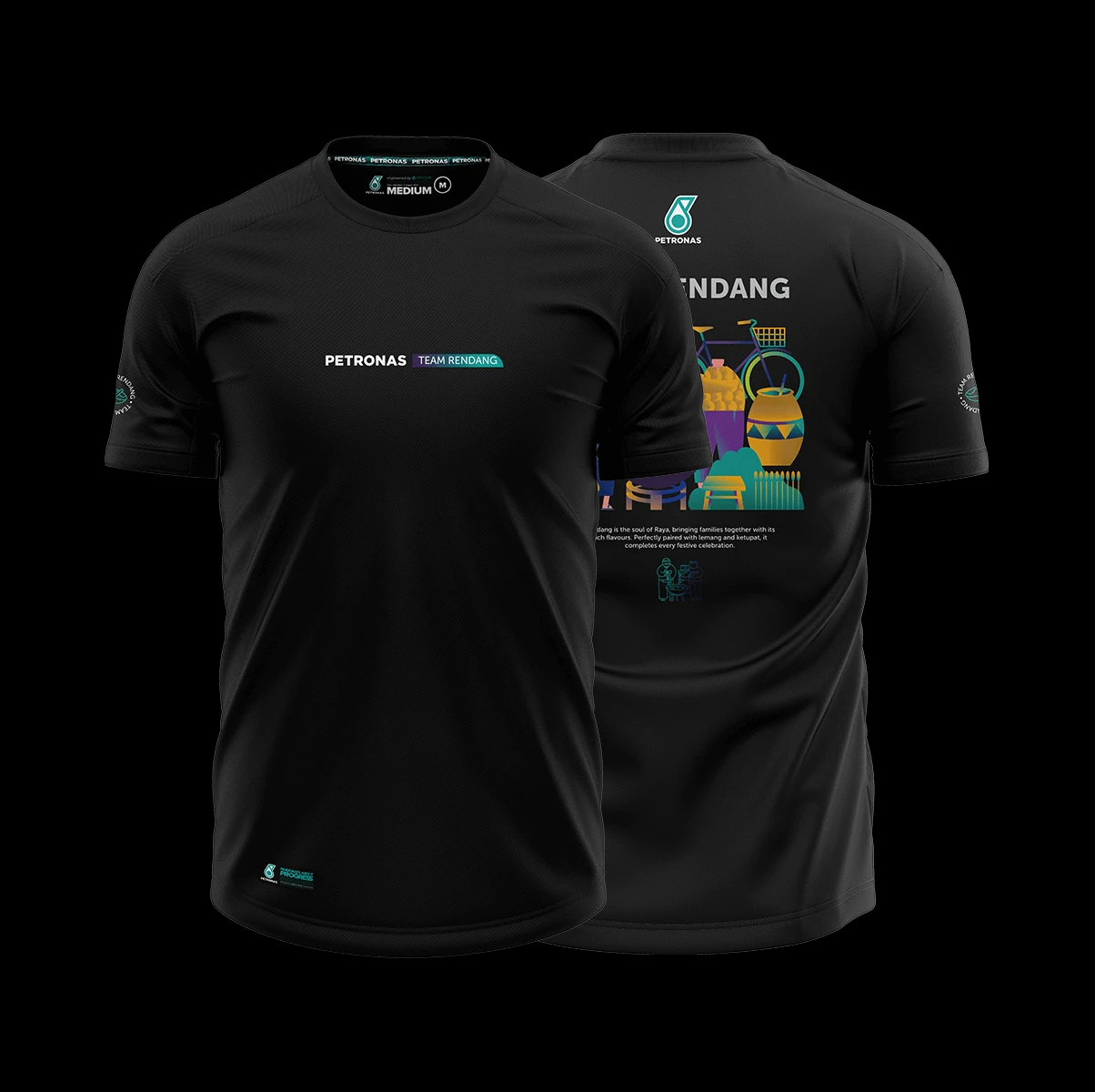 PETRONAS Raya 2025 Team Rendang T-shirt - Black | Shopee Malaysia