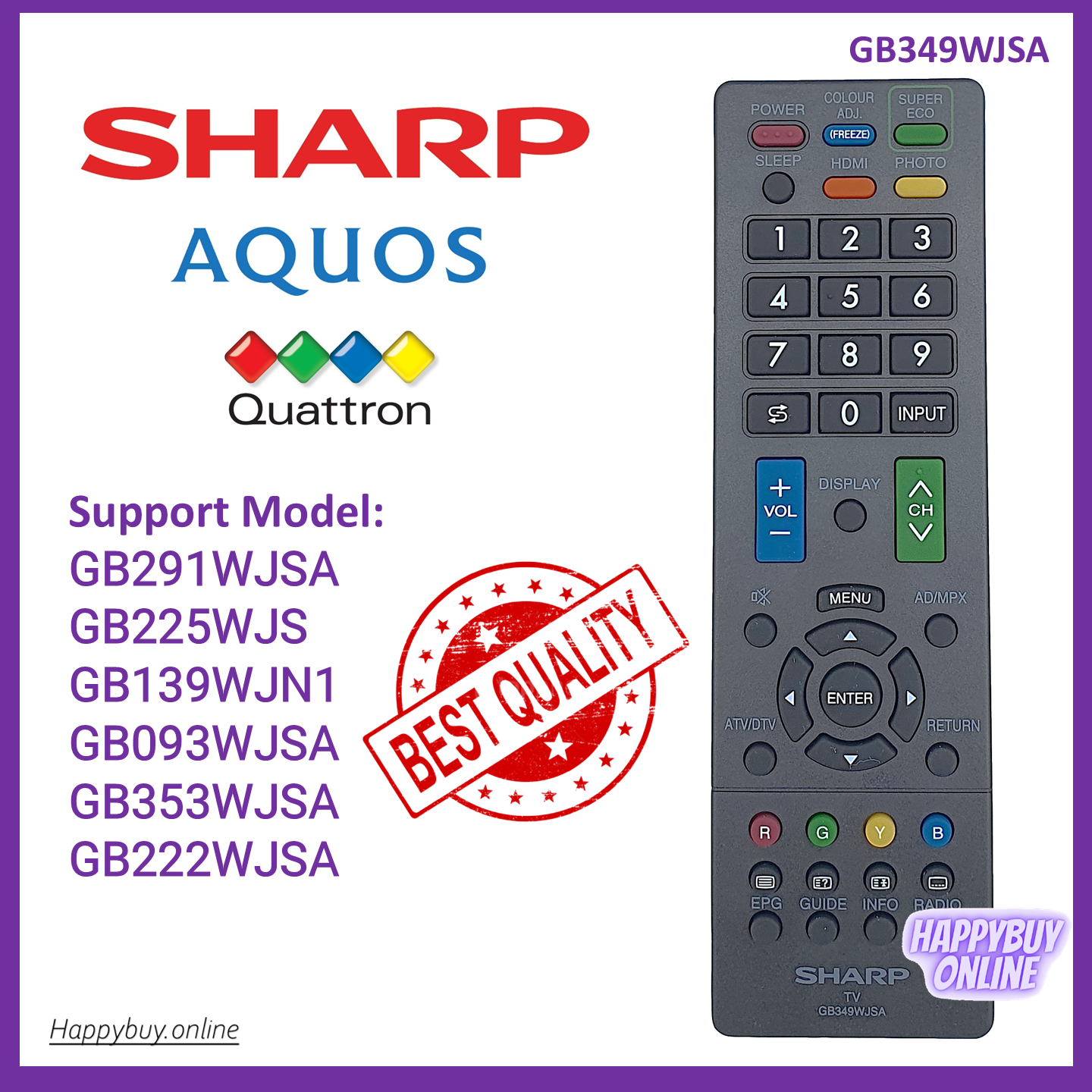 Sharp Aquos LED TV Remote Control GB291WJSA TV Remote Control Sharp Aquos Remote | Shopee Malaysia