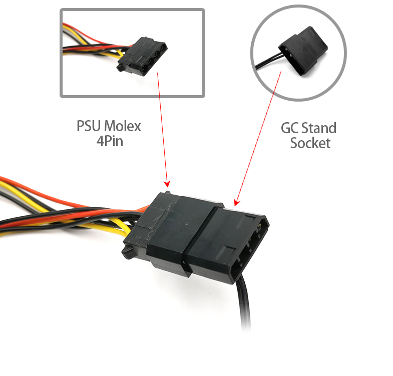 Coolmoon RGB Molex 4 Pin Horizontal Graphic Support Colorful GPU Holder ...