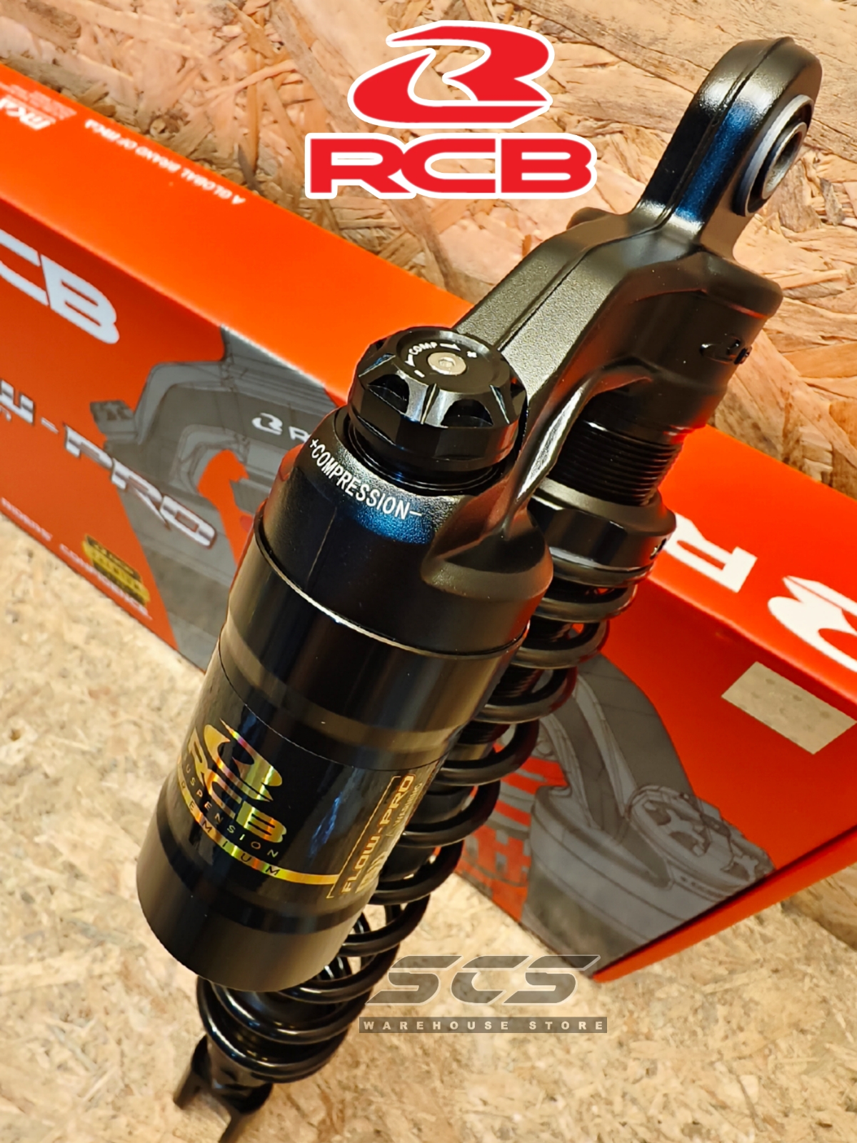 RCB FLOW PRO Series Absorber Honda ADV160 395mm Black Gold Accessories ...