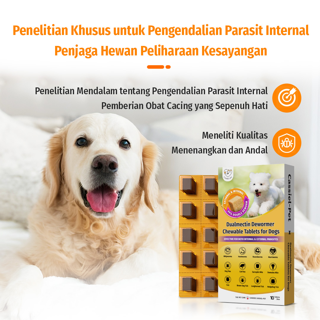 Cassiel Pet Chewable Tablet Anti Tick And Flea Dewormer For Dogs Puppy ...