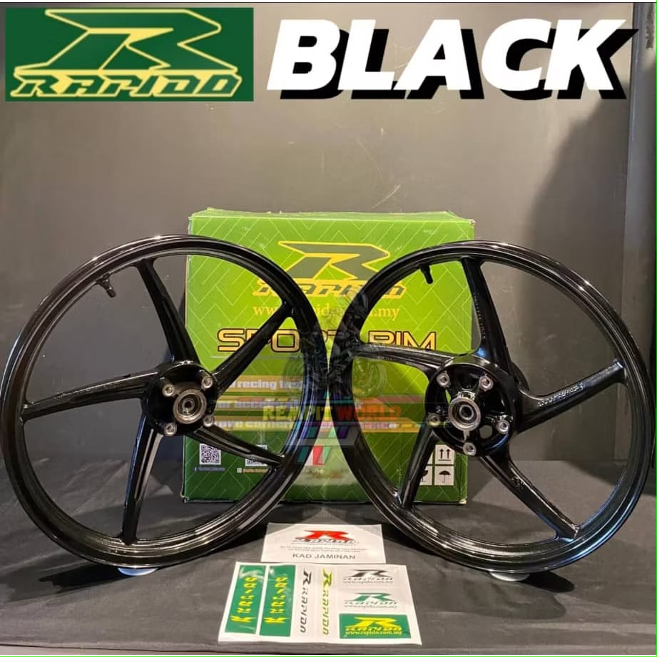 SPORT RIM RAPIDO Y15ZR 1.60/160.17 GOLD BLACK ORGINAL RAPIDO Y15 RIM ACCESSORIES MOTOR Y15ZR ...