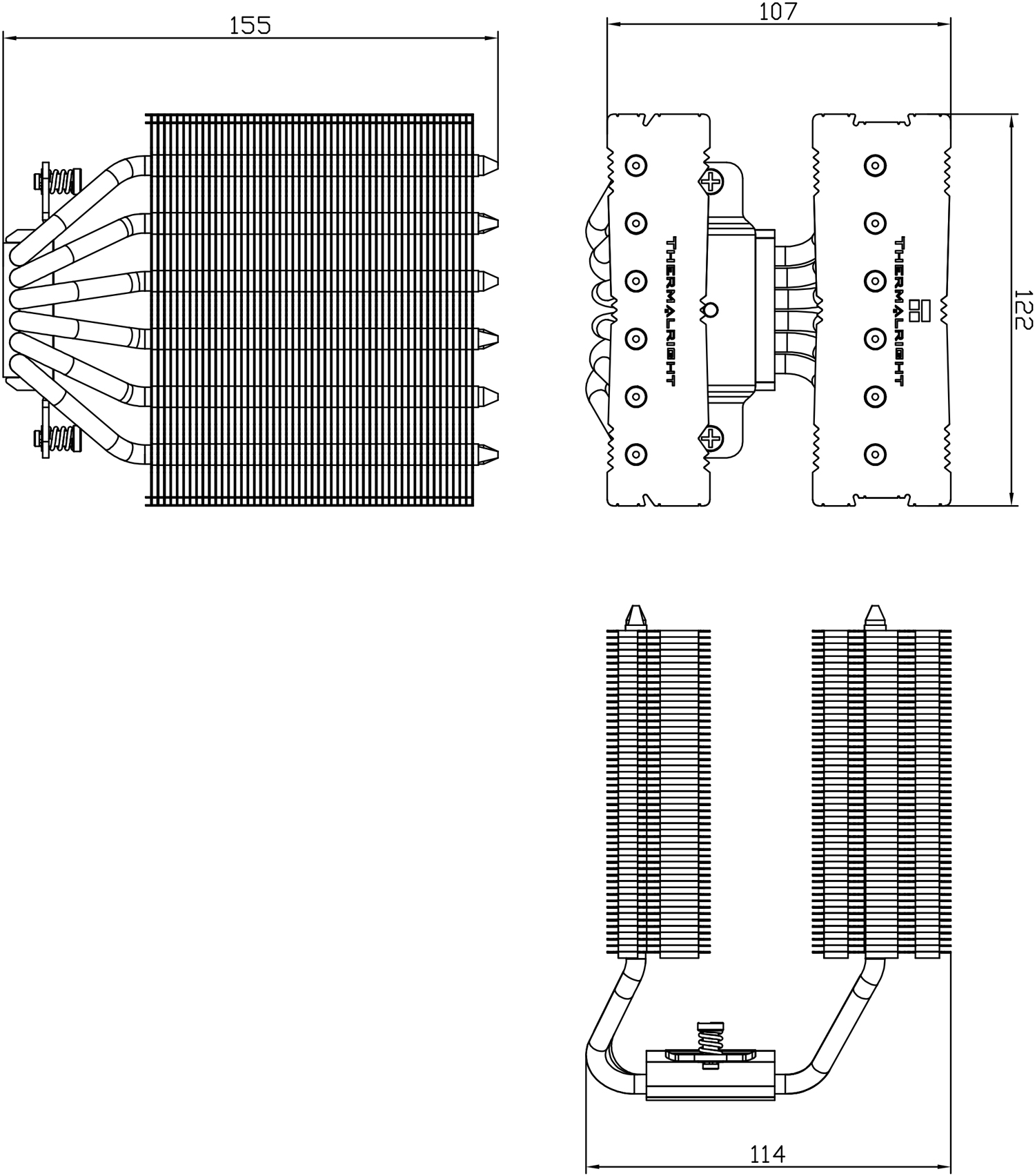 THERMALRIGHT ROYAL KNIGHT 120 / ROYAL KNIGHT 120 SE DUAL TOWER CPU AIR ...