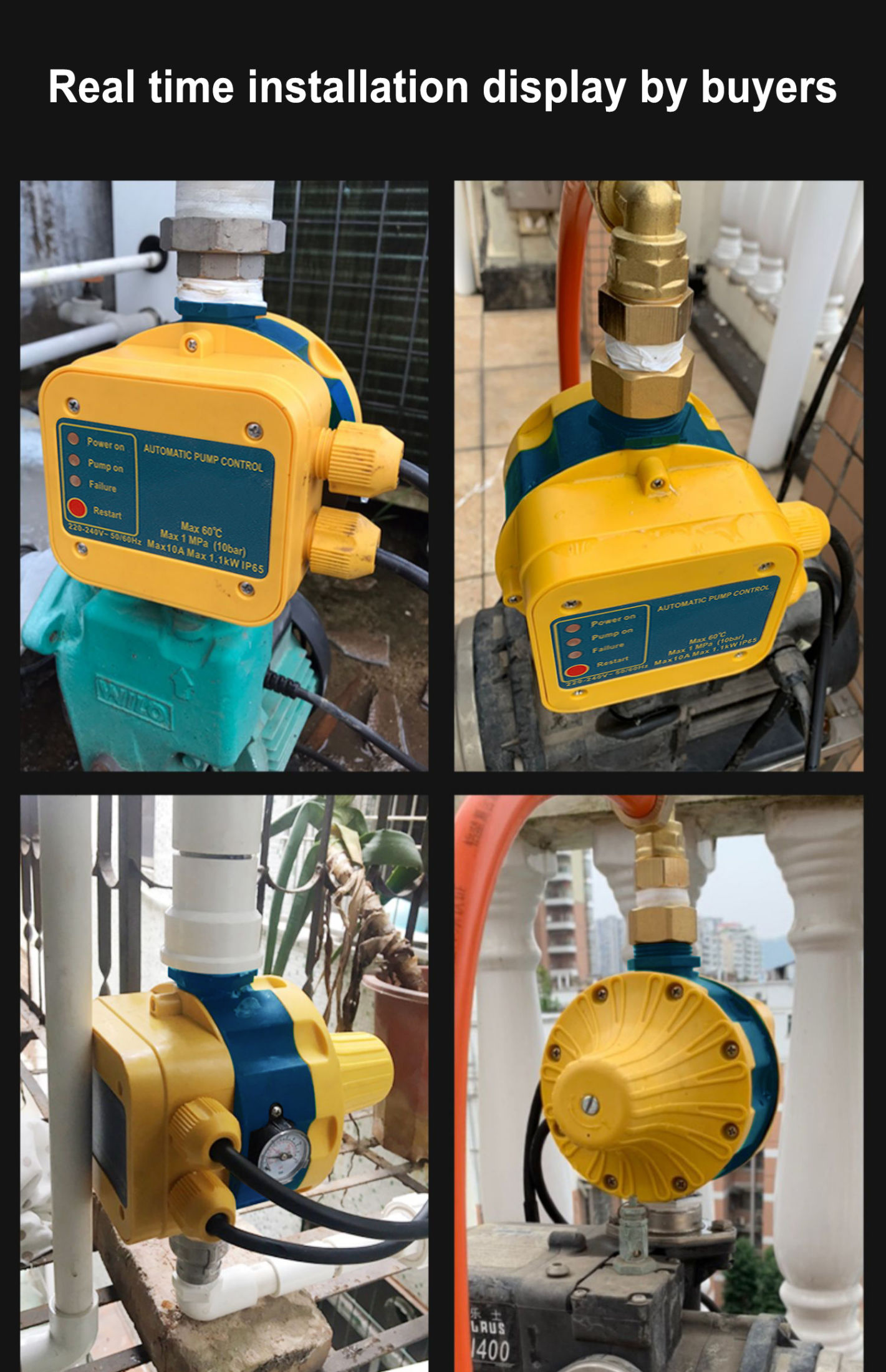 Automatic Water Pump Pressure Switch Controller 1500W 16A Regulator ...
