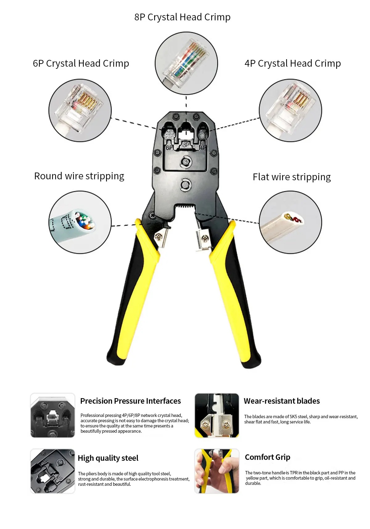 RJ45 Network Cat 6 Crimping Tool Cat 5e Crimp | Shopee Malaysia
