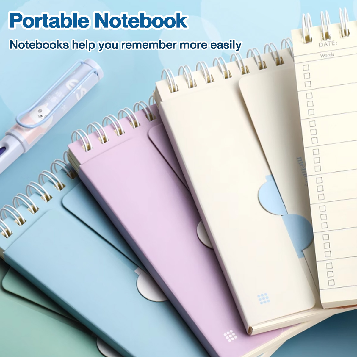 Vocabulary Notebook Languages Word Book Pocket Curve Memory Notepad ...