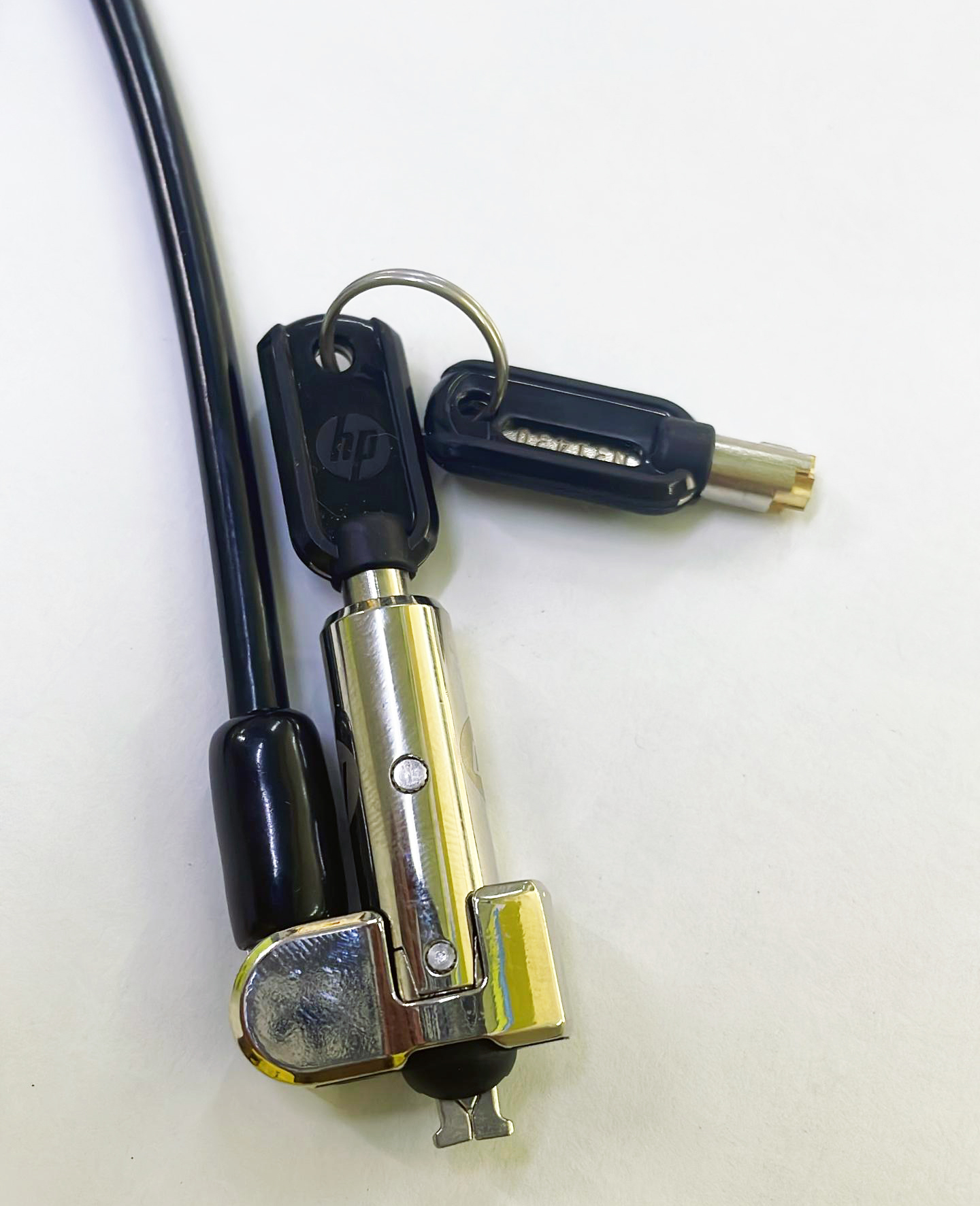 Original HP Nano Keyed Security Cable Lock Laptop 1AJ39AA with 2 keys ...