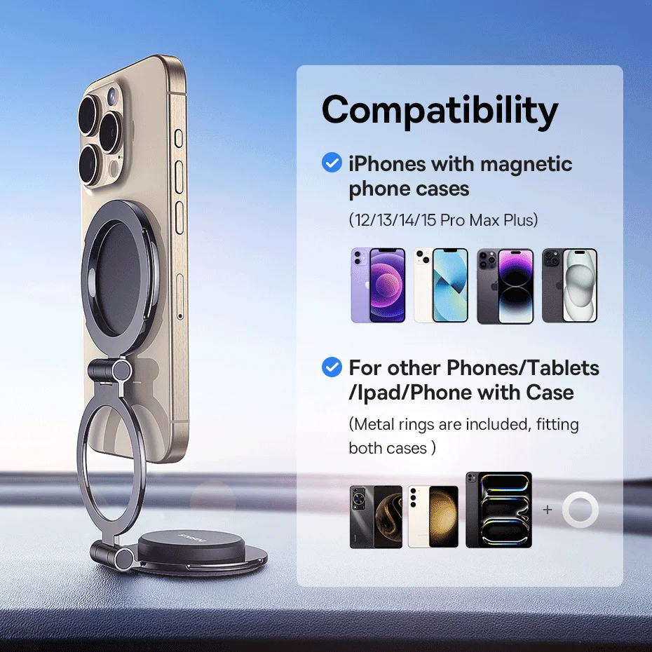 Baseus Magnetic Car Mobile Phone Holder Foldable Mount Stand Phone ...