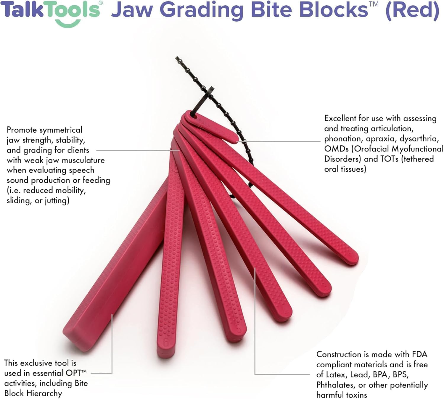 TalkTools Jaw Grading Bite Blocks for Oral Motor Therapy | Autism ...