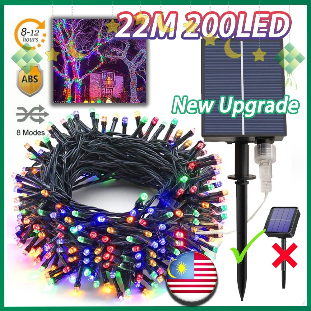 【24H To Ship】Upgrade 22M Solar Light Lampu Raya Lights hari raya Light ...