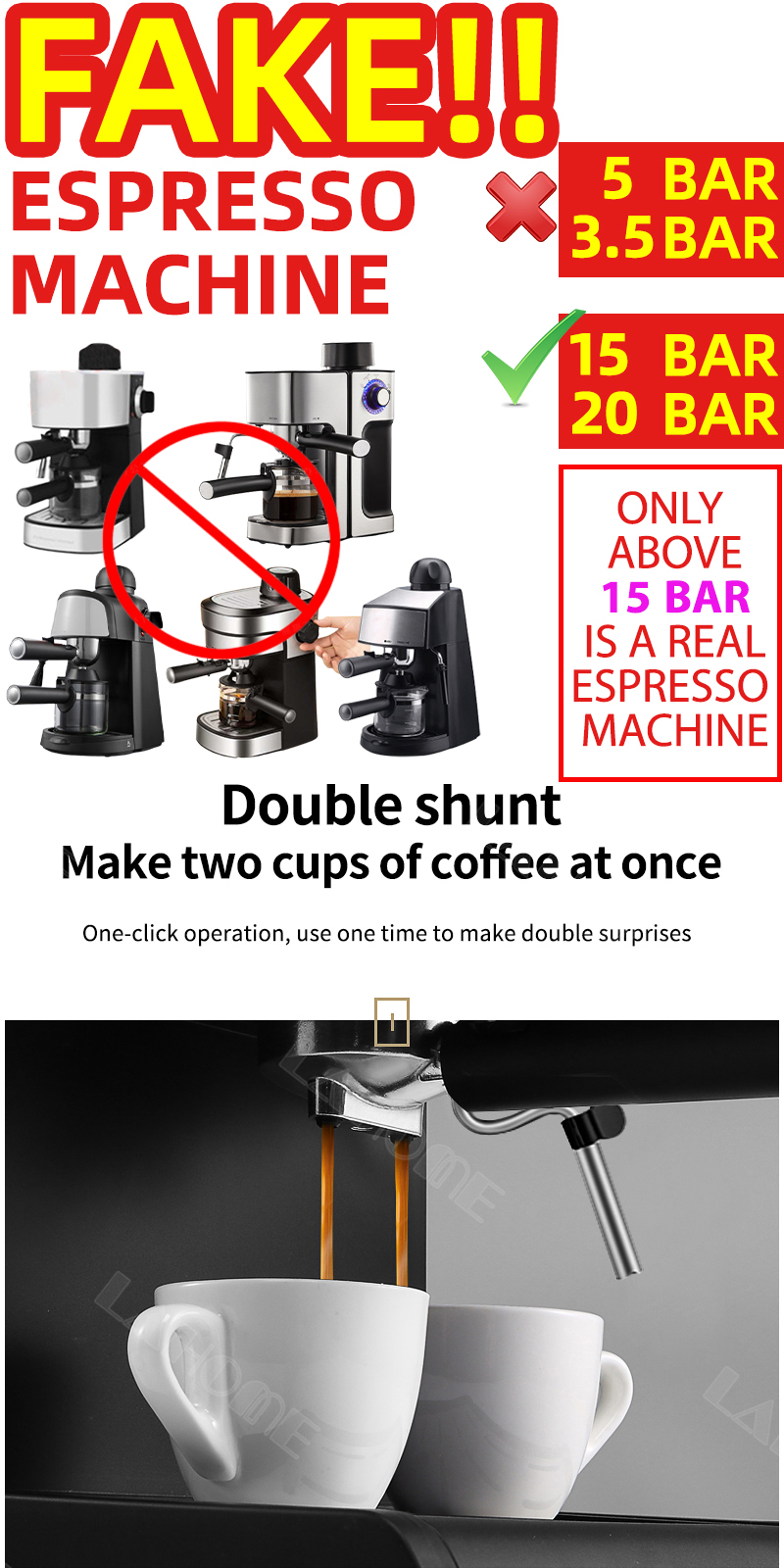🎁LAHOME/ Donlim Espresso Coffee Maker Machine On Sale Coffee Maker ...