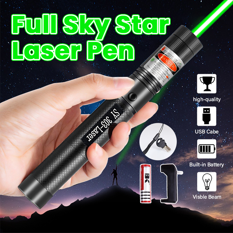WIDETALENT Green Laser Pointer Laser Pen Rechargeable Visible Beam ...