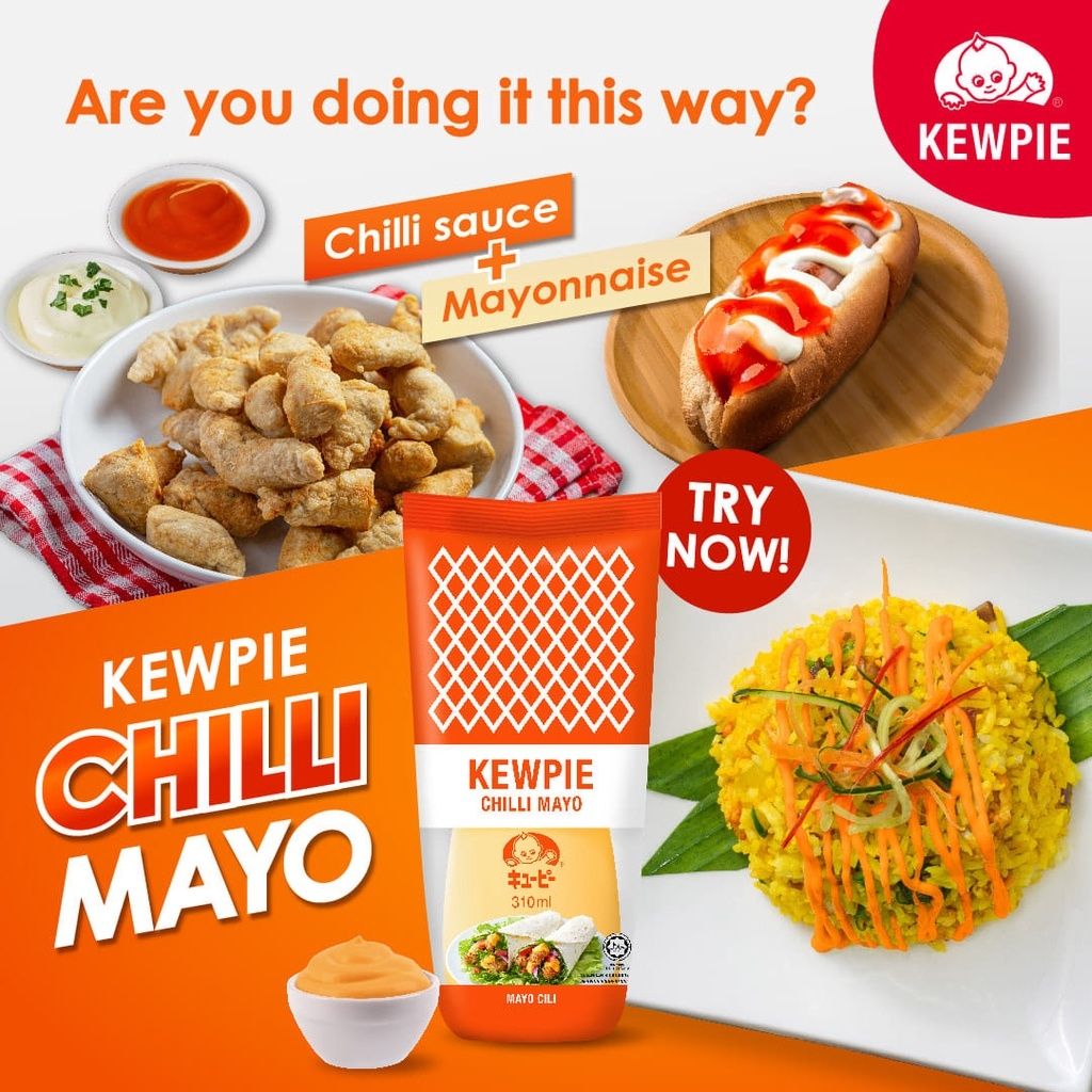 Kewpie Mayonnaise Sauce Mayonis Chili Sos Mayo Salad Spicy 310ml ...