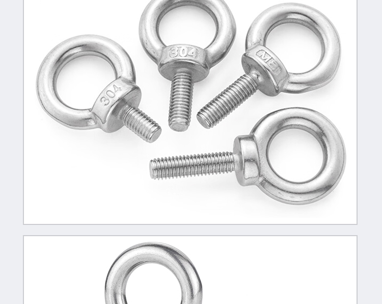 304 Stainless Steel eye bolts lengthened eye screw ring lifting eye ...