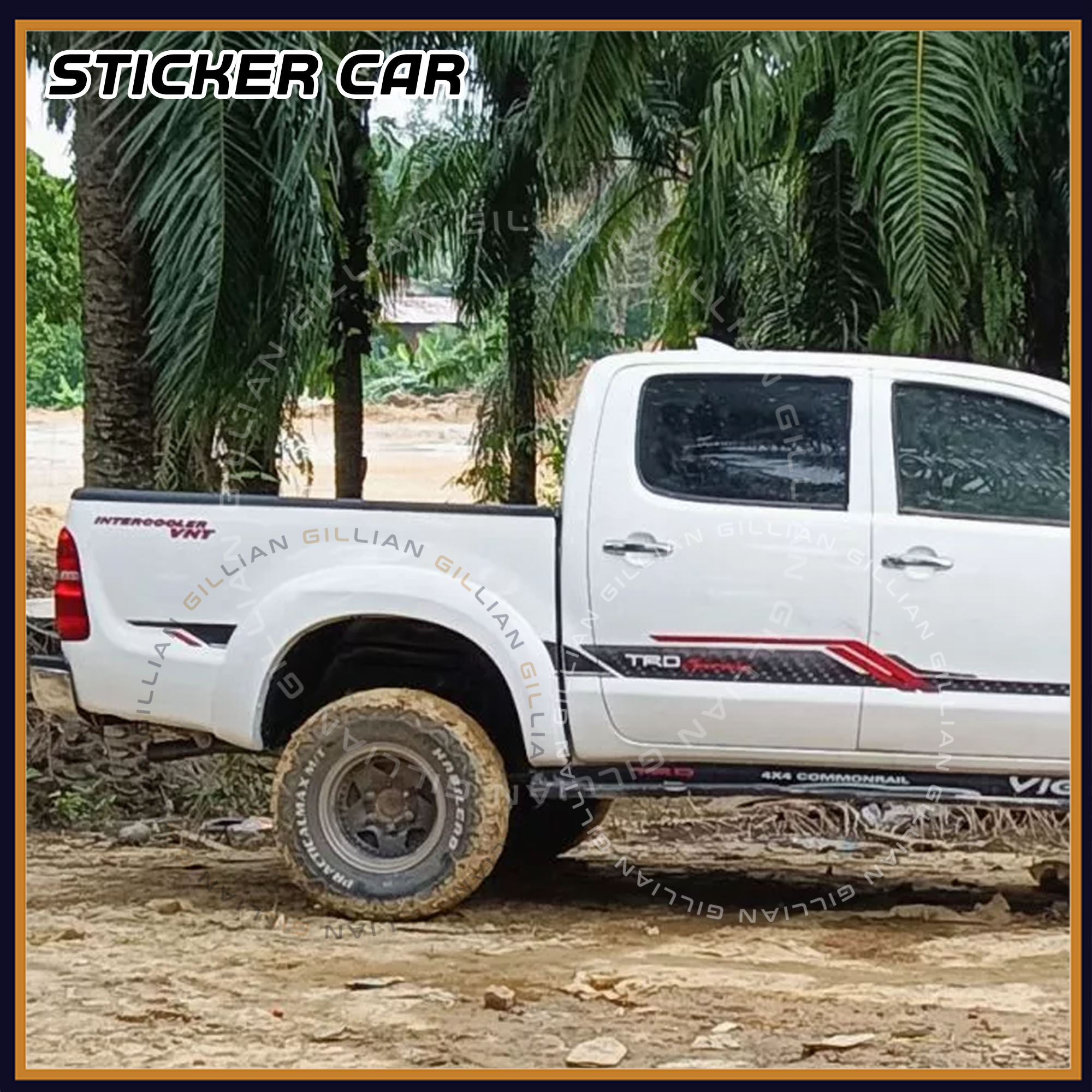 Toyota Hilux Sticker Body Car Side Pintu Lining Accessories Vigo Revo ...