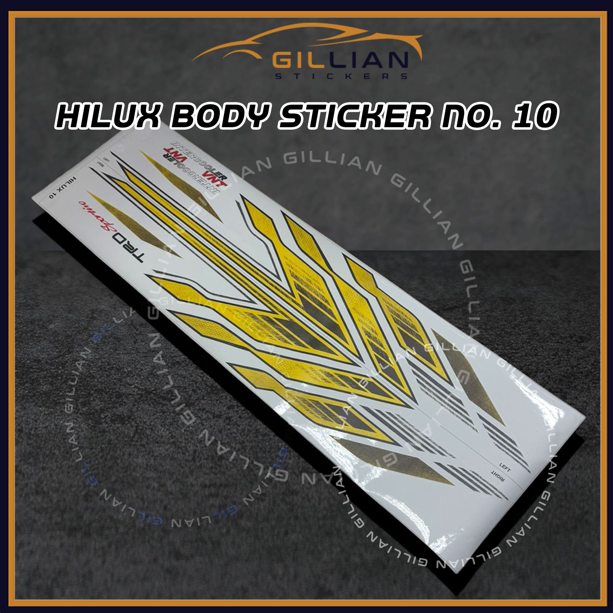 Toyota Hilux Sticker Body Car Side Pintu Lining Accessories Vigo Revo ...