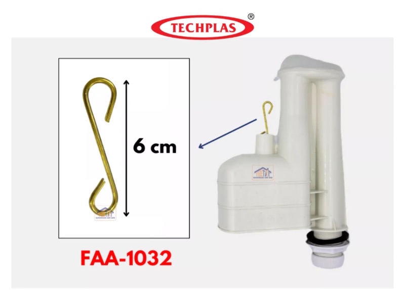 TECHPLAS BRASS CISTERN SIPHON HOOK/ cangkuk jamban | Shopee Malaysia