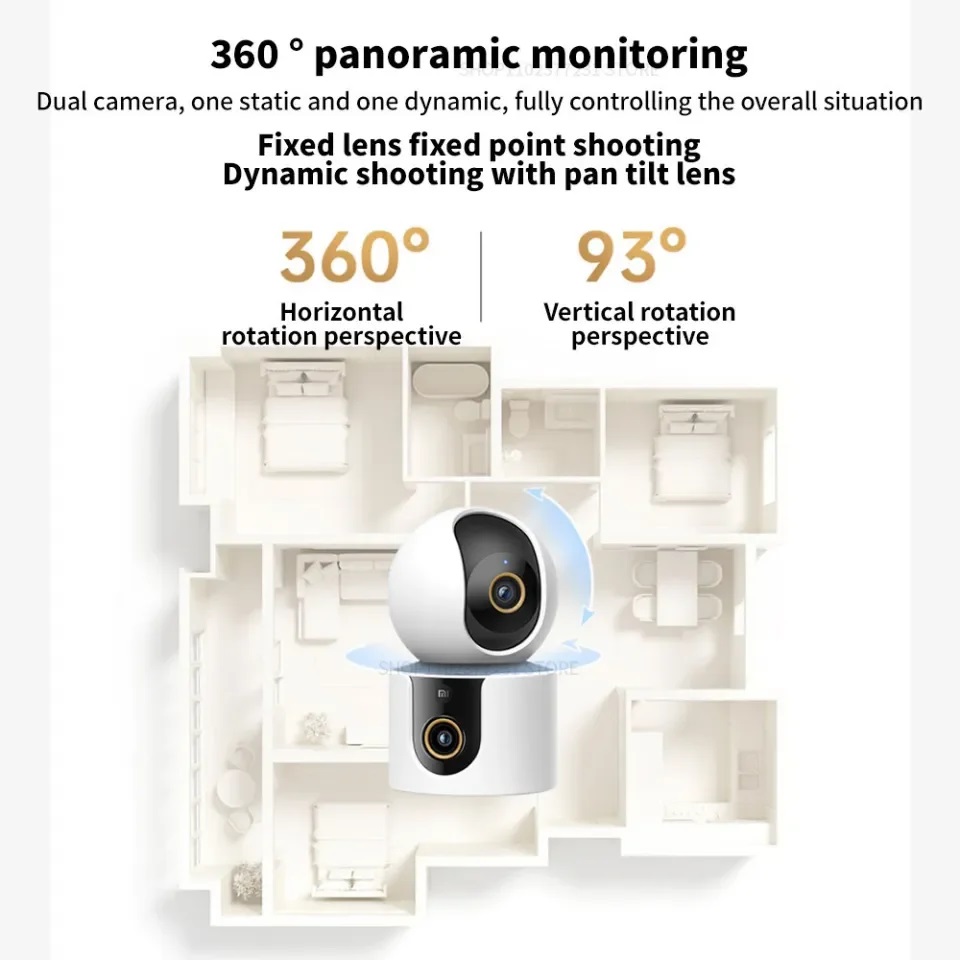 Xiaomi CCTV Smart Camera Dual CAM Edition C300 Dual 3MP 2K I C500 Dual ...