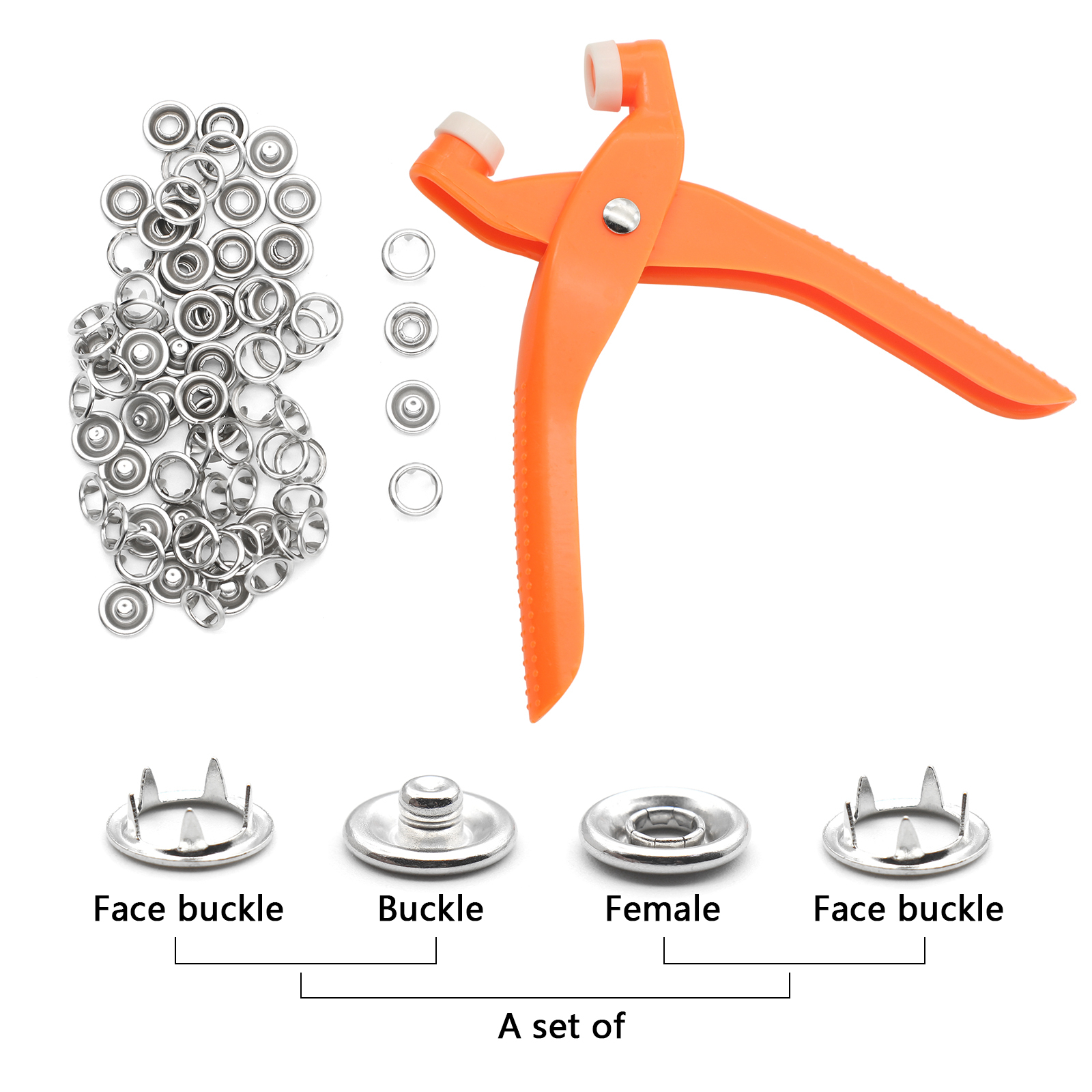 Five Claw Buckle Installation Tool Set - Snap Fastener Plier for ...