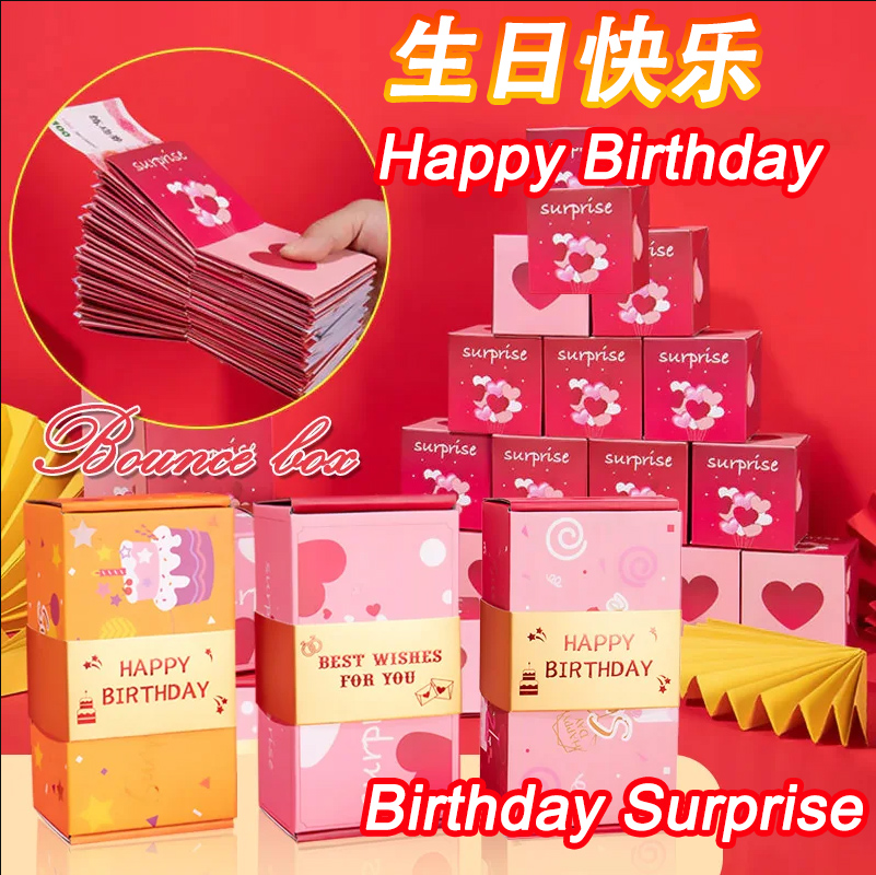Red Packet Box Folding Bounce Gift Box Surprise Jumping Box Red ...