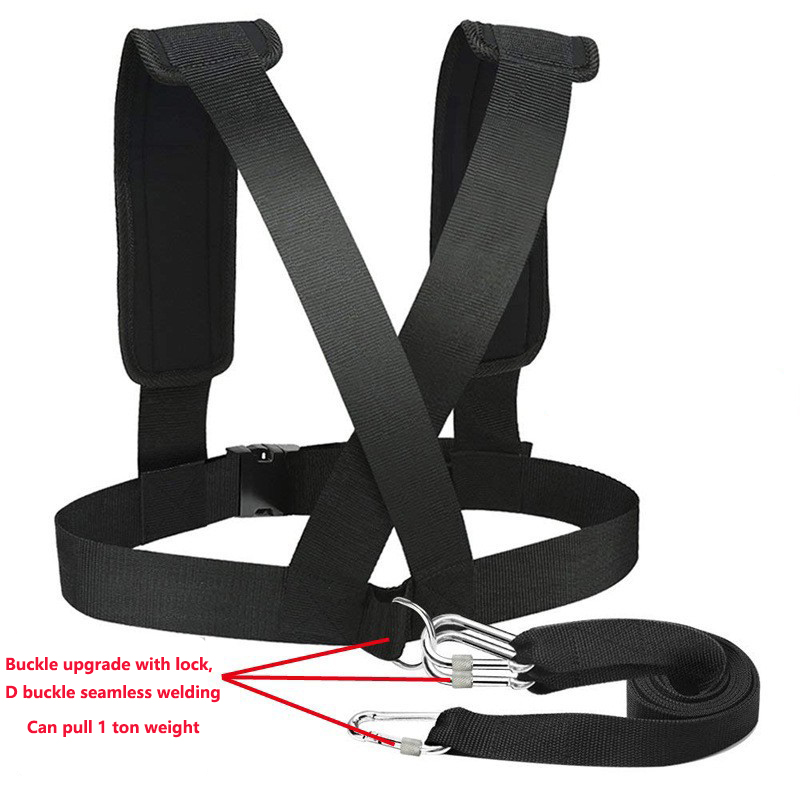Weight-bearing drag belt, tire iron block drag belt, track and field ...