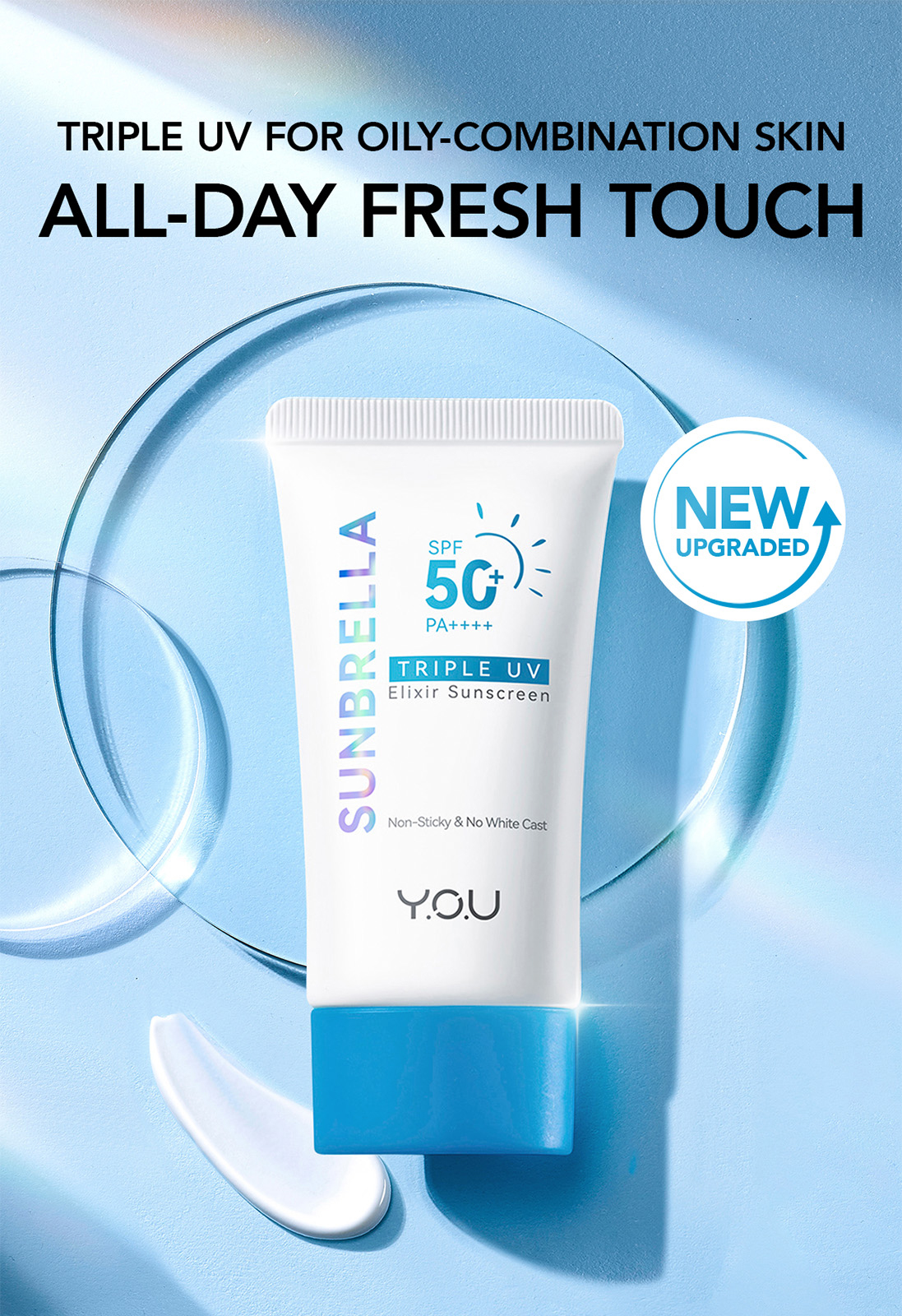 [HOT] YOU Sunbrella Triple UV Elixir Sunscreen 40ml SPF 50+PA+++ UVA ...