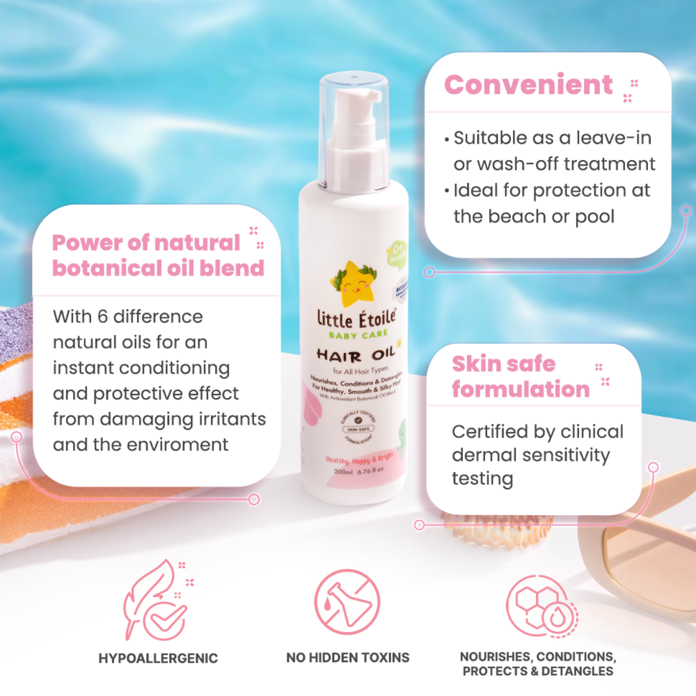 Little Etoile Care Hair Oil For 0+ Years (200ml) | Shopee Malaysia