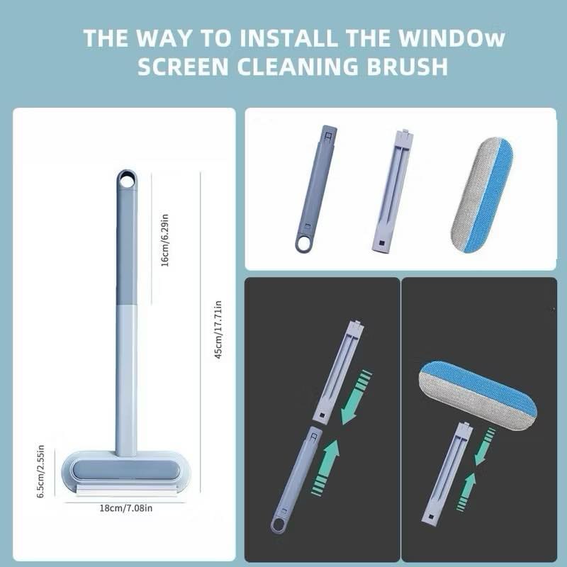 Window Brush Multifunctional Screen Brush 2 in 1 Portable Lint Remover ...